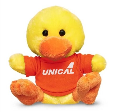 Unical Ducks – 7" Plush Duck with Custom T-Shirt